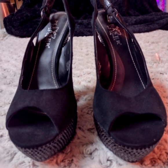 Shoes | Pleaser Peep Toe Sexy Wedges | Poshmark